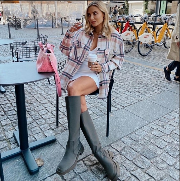 Zara | Shoes | Restock Zara Low Heeled Rubberized Boots | Poshmark